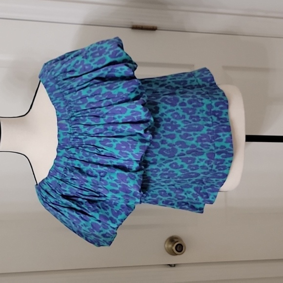Grace Atelier | Tops | Grace Atelier Size S Purple And Teal Leopard ...